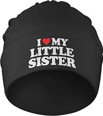 Generic Unisexe Bonnet dhiver Jaime Ma Petite Soeur Bonnets De Ski Doux Bonnet &Agrave; Revers Chaud Bonnets Tricot&eacute; pour Quotidien Patinage Hiver