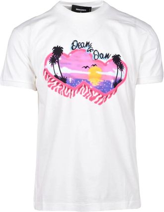 Dsquared2 Homme, Tops, Blanc, Taille: XS Dsquared2 tshirt