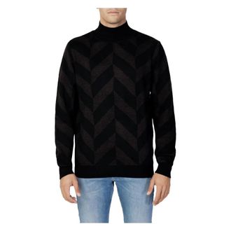 Antony Morato Geometrischer Strickpullover Schwarz Braun - - Knitwear - Herren - Braun - L