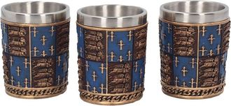 Nemesis Now Schnapsgläser Mittelalter 12cm blau 4er Set