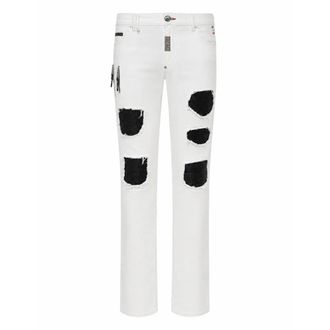 Philipp Plein Rock Star Fit Jeans - - Jeans - Herren - Wei&szlig; - W30