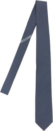 Ferragamo Homme, Accessoires, Bleu, Taille: ONE Size Cravate Gancini en Jacquard de Soie