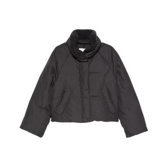 Low Classic Gepolsterte Schwarze Hochgeschlossene Jacke - - Jackets - Damen - Schwarzk - M
