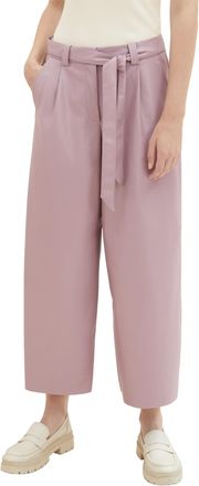 Tom Tailor Damen Fake-Leder Culotte Hose mit Gürtel, dusty lilac, 44/28