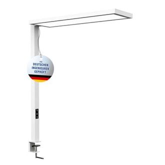 Maul Klemmlampe MAULsenja | Tischlampe dimmbar (2700-5700 K) | Energieeffizente LED-Technik | Lampe mit direkter & indirekte Beleuchtung | Tischlampe mit B