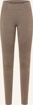 Odlo Funktionsw&auml;sche-Hose Seamless Performance Wool Mit Merinowolle braun