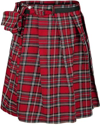 Banned Alternative Fear is Over Kilt M&auml;nner Mittellanger Rock rot 3XL-4XL