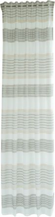 Homing transparente Natur Gardine | recycelter Streifen Vorhang | Dekostoff (1Stück) 245 x 140 cm (HxB) 6716-25
