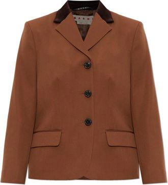 Marni Femme, Vestes, Brun, Taille: 38 FR Blazer en laine