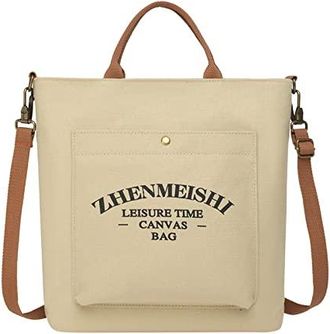 Generic Sac fourre-tout pour femme en toile - Sac à bandoulière - Petit sac à main - Sac à bandoulière, kaki, Taille unique