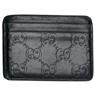 Gucci Portefeuille en cuir Pre-owned - Femme - Pre-owned - Noir - Taille: ONE Size