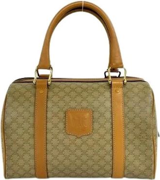 Celine Pre-owned Macadam Canvas Boston Bag - Femme - Pre-owned - Beige - Taille: ONE Size