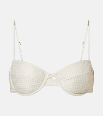 Faithfull The Brand Haut de bikini Arelli &agrave; carreaux vichy