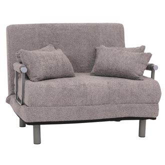 Mendler Schlafsessel HWC-K29, Klappsessel Schlafsofa G&auml;stebett, Liegefl&auml;che 190x100cm, Stoff Boucl&eacute; (500g/m&sup2;) - dunkelgrau