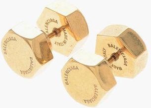 Balenciaga Double-face BOLT Earrings with Gold Finish Gr&ouml;&szlig;e Unica