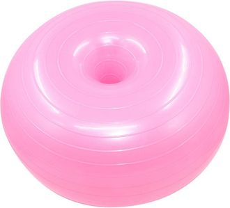Cabilock 50cm Anti Burst Yoga Hilfsball Donut Fitnessball aus Robustem PVC mit Luftpumpe Rutschfester Übungs und Balanceball für Pilates und Kräftigung zu Haus