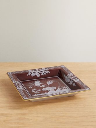 Ginori 1735 Vide-poche En Porcelaine Plaqu&eacute;e Or - Marron