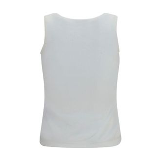 Balenciaga Womens White Cotton Tank Tops