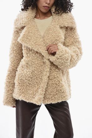 Stella McCartney Zweireihiger Mantel aus Kunstpelz Stella McCartney