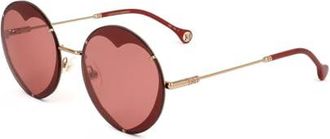 Carolina Herrera Ch 0013/s Y11/U1 GOLD RED Sunglasses Womens Steel, Standard, 57