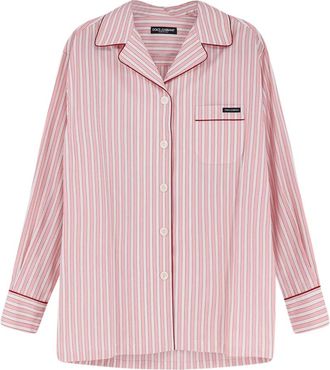 Dolce & Gabbana Femme, V&ecirc;tements de nuit et de d&eacute;tente, Multicolore, Taille: 38 FR Chemise Popeline Ray&eacute;e