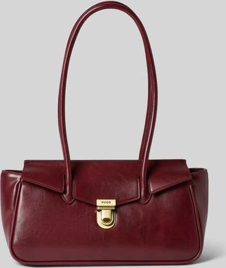 HUGO BOSS Umh&auml;ngetasche mit goldfarbenem Drehverschluss Modell Quinley