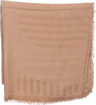 Max Mara Femme, Accessoires, Beige, Taille: ONE Size Foulard Orli Sfrangiati