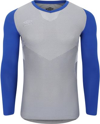 Umbro Pro Base Layer Oberteil f&uuml;r Herren Lang&auml;rmlig (Surf /Grau)
