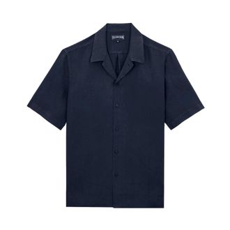 Vilebrequin Chemise Courbis Manches Courtes - Homme - Chemises - Bleu - Taille: 3XL