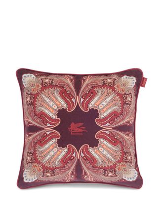 Etro Home coussin &agrave; motif m&eacute;daillon (45 cm x 45 cm) - Rouge