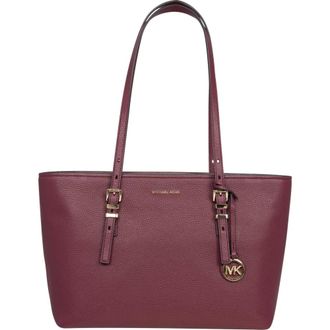 Michael Kors Femme, Sacs, Rouge, Taille: ONE Size Sac Fourre-tout en Cuir Bordeaux avec D&eacute;tails Dor&eacute;s
