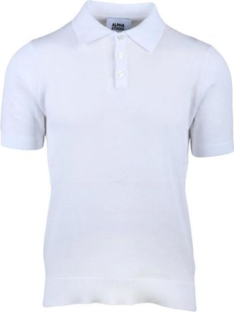 Alpha Studio Homme, Tops, Blanc, Taille: XL Polo en maille