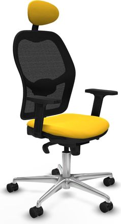 Piqueras y Crespo Home Office Chorquera mit 2D-Armlehnen, h&ouml;henverstellbarer Lendenwirbelst&uuml;tze und festem Kopfteil, ausgestattet mit Sincro 5 Positionen und injizierte