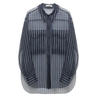 Dorothee Schumacher Elegant Fluid Volumes Blouse - - Blouses & Shirts - Damen - Blau - M