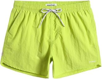 Maamgic Homme Short de Bains Maillot de Bain Garcons Pants Court de Sport S&eacute;chage Rapide Couleur Unie,Vert Fluorescent,XL