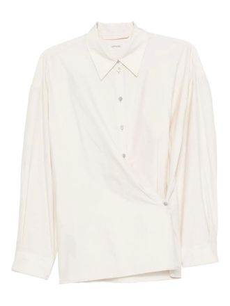 Christophe Lemaire Verdrehtes Hemd mit klassischem Kragen - Nude