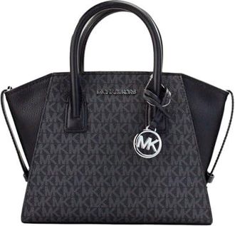 Michael Kors Michael Michael Kors Avril Sac &agrave; bandouli&egrave;re avec fermeture &Eacute;clair sur le dessus Noir Petit logo, noir, Small