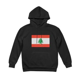 Generic Sweat &Agrave; Capuche Liban Drapeau pour Femme Adultes Et Adolescents Doublure Polaire Sweatshirt pour Patriotes Hoodie Femmes Femmes Pull &Agrave; Capuche pour Us