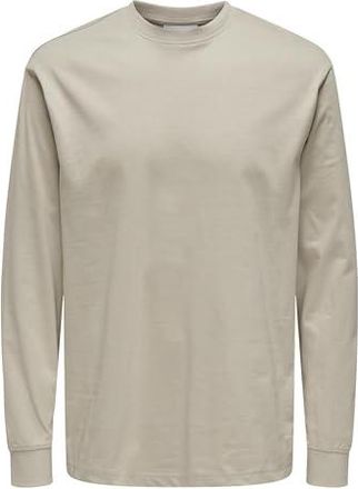 Only & Sons Onsfred Life RLX LS Tee T-Shirt Manches Longues, Doublure argentée, S Homme