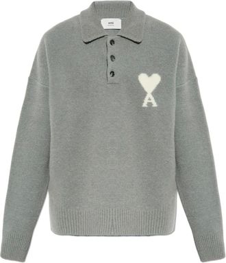 Ami unisex, Pulls, Gris, Taille: S V-neck Tricots