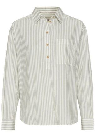 Camel Active Langarmbluse Gestreifte Bluse aus reiner Baumwolle