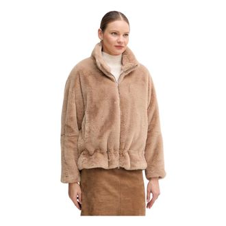 Marc Aurel Veste en fausse fourrure - Femme - Vestes - Beige - Taille: 44 FR