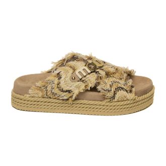 Mou Femme, Chaussures, Brun, Taille: 40 EU Sandale en raphia crois&eacute;