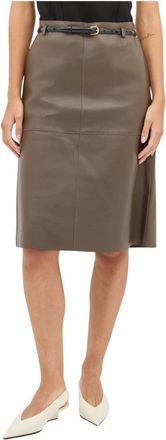 Toteme Panel Lederrock - - Skirts - Damen - Braun - XS