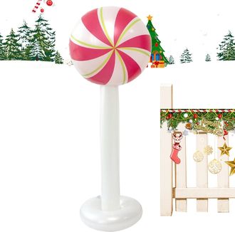 Generico Holiday Candy Aufblasbares Schild aus PVC f&uuml;r Terrasse, 120 x 45 x 40 cm, Weihnachtsdekoration f&uuml;r den Au&szlig;enbereich, aufblasbar, festliche Dekoration,