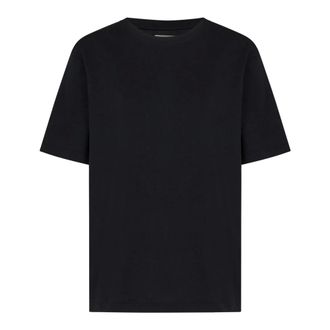 Khaite Femme, Tops, Noir, Taille: 36 FR T-shirt Noir avec Étiquette Logo Cachemire