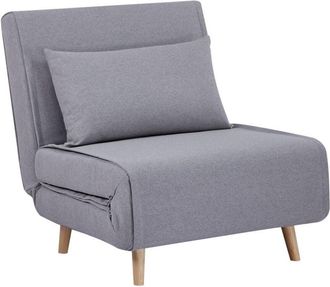 Sweeek Chauffeuse convertible tissu pi&eacute;tement bois 1 place gris Guest