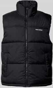 Review Steppweste mit Stehkragen