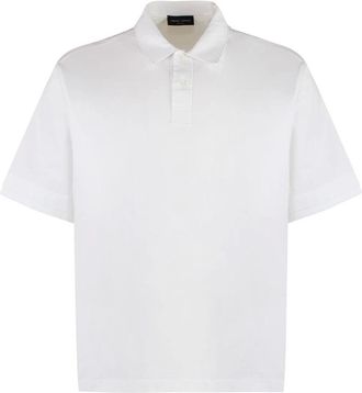 Roberto Collina Homme, Tops, Blanc, Taille: L Polo &agrave; Manches Courtes