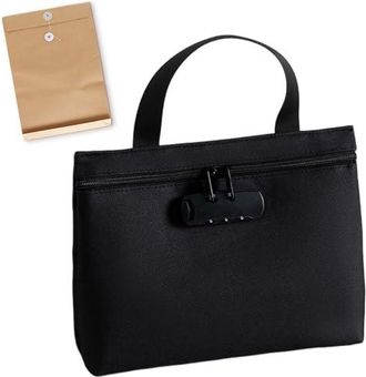 Generic Sac de banque verrouillable de grande capacit&eacute; avec serrure pour ranger de largent, grande bo&icirc;te de rangement pour documents, billets, livres bancaire